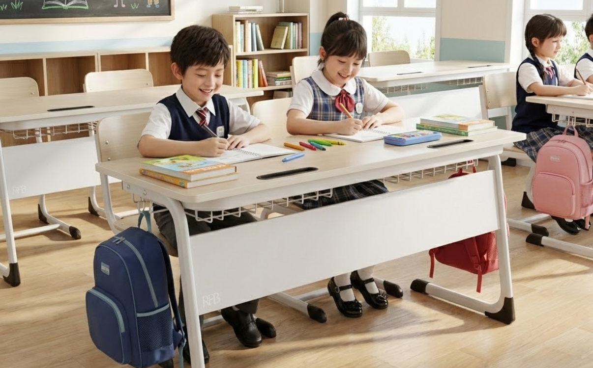 Bàn học 1m2 – Lựa chọn phổ biến cho phòng học tiêu chuẩn