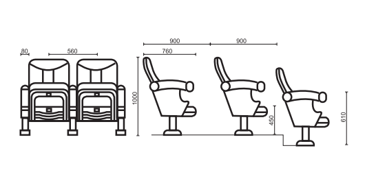 Ghế rạp phim Bata
